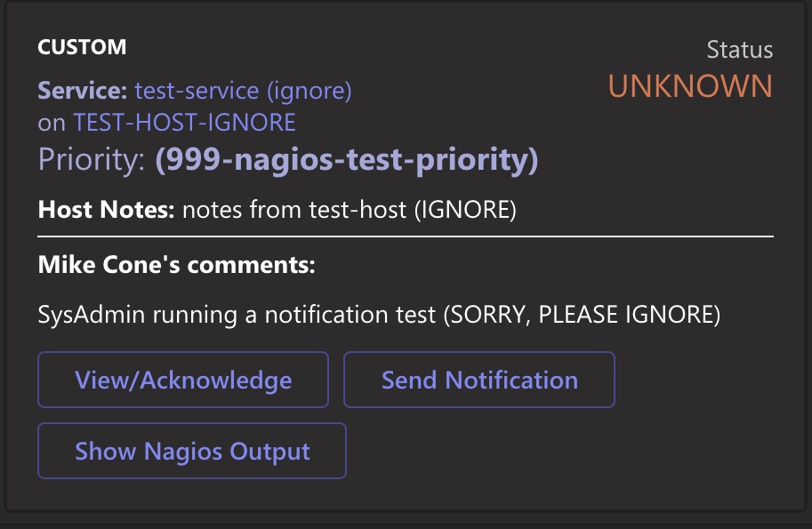 Nagios Notify Via Ms Teams Michael Cone